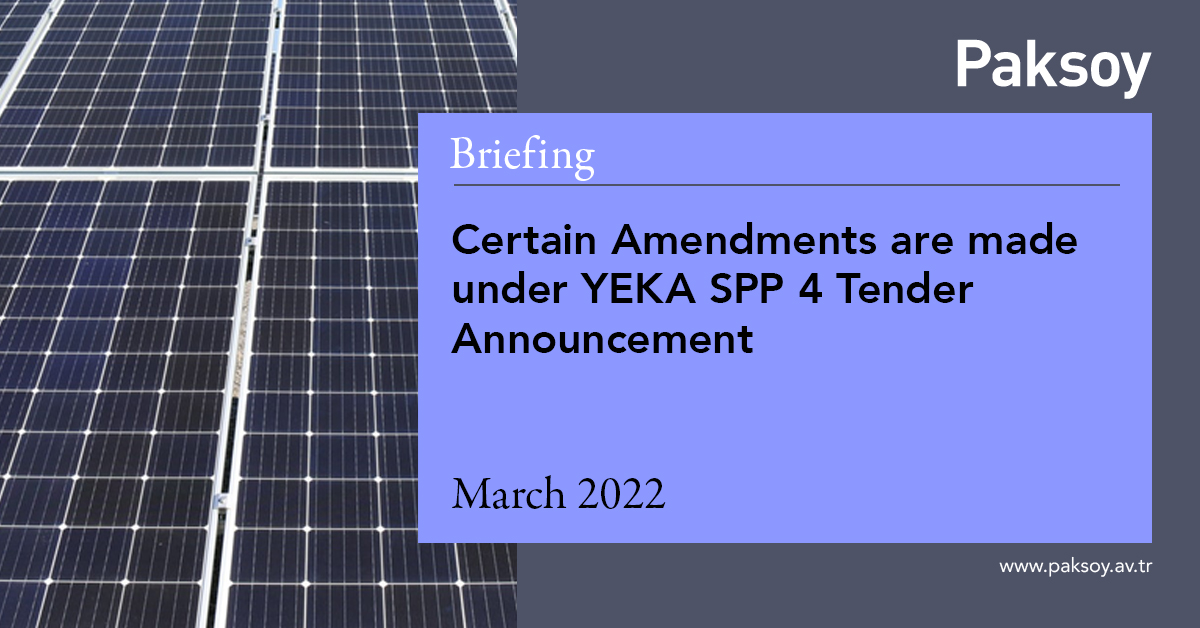 Certain Amendments are made under YEKA SPP 4 Tender Announcement ...