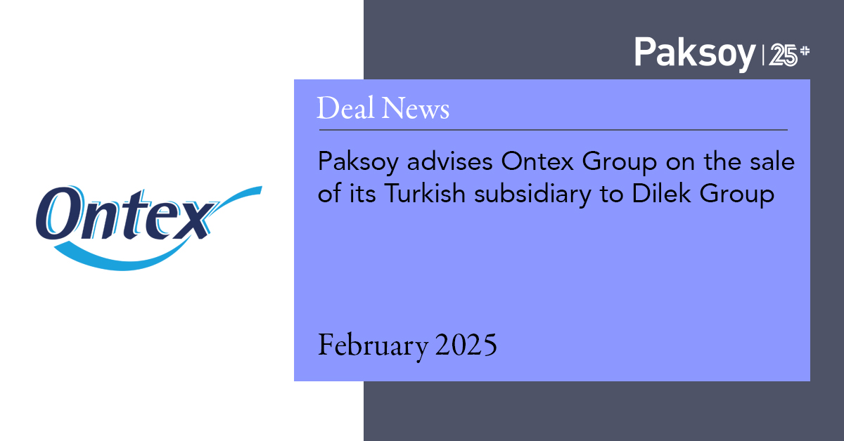 Paksoy advises Ontex Group on the sale of its Turkish subsidiary to ...